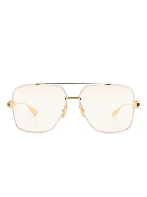 Dita Grand Emperik Rectangle Sunglasses - White