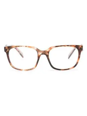 Prada Tortoiseshell Square Frame Glasses - Brown