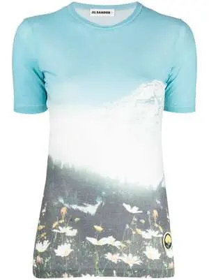JIL SANDER Graphic-print Cotton T-shirt
