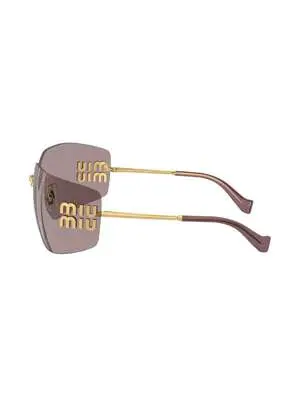 Miu Miu Rimless Sunglasses - Gold