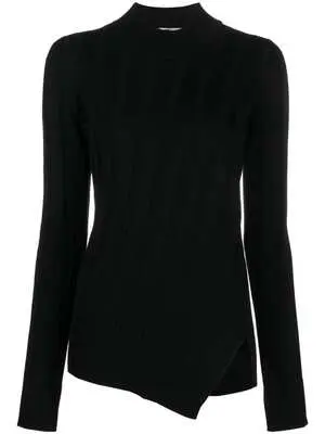 Stella McCartney Asymmetric-hem Knit Jumper - Black