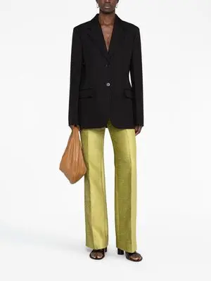 JIL SANDER Single-breasted Cotton Blazer - Black