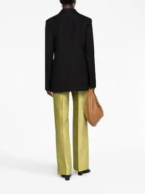 JIL SANDER Single-breasted Cotton Blazer - Black
