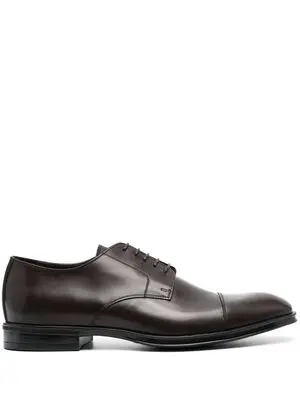 Canali Almond-toe Leather Oxford Shoes