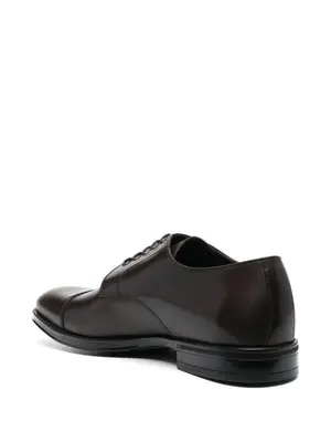 Canali Almond-toe Leather Oxford Shoes