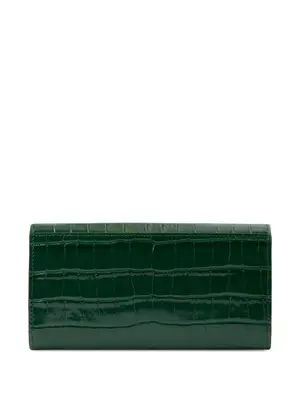 Burberry Embossed Crocodile-effect Leather Wallet