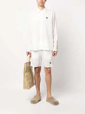 Palm Angels Monogram Linen Track Shorts