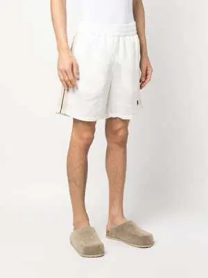 Palm Angels Monogram Linen Track Shorts