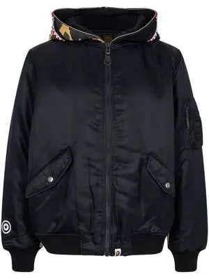 A BATHING APE® Shark Ma-1 Hooded Bomber Jacket