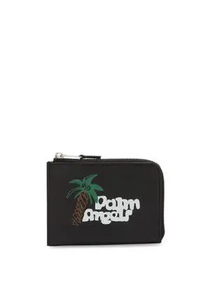 Palm Angels Sketchy Zipped Cardholder - Black