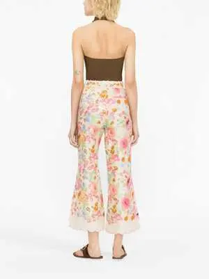 Zimmermann Raie Floral-print Trousers