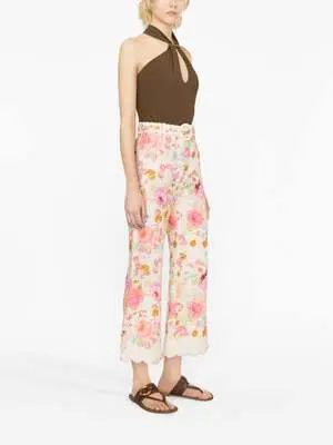 Zimmermann Raie Floral-print Trousers