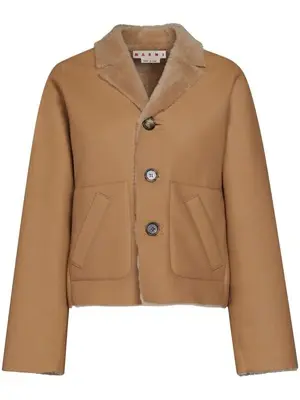 Marni Reversible Shearling Jacket - Brown