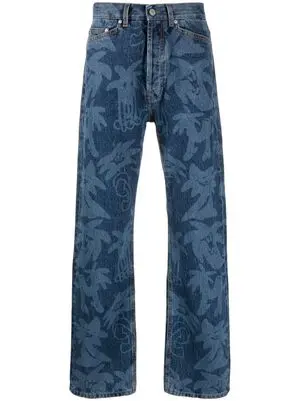 Palm Angels Palm Tree-print Jeans