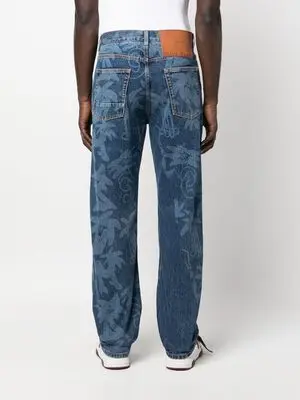 Palm Angels Palm Tree-print Jeans