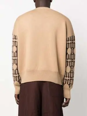 Palm Angels Jacquard Sweater - Neutrals