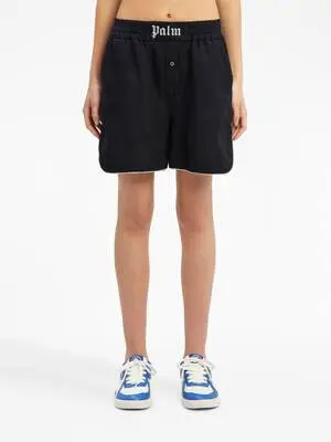 Palm Angels Logo-patch Cotton Boxer Shorts