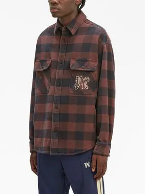 Palm Angels Monogram-print Checked Shirt