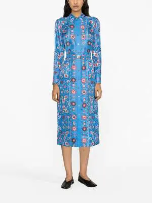 Tory Burch Paisley-print Silk Shirt Dress