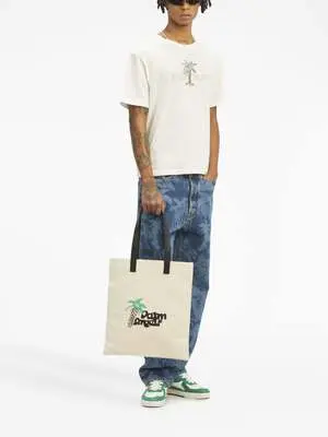 Palm Angels Logo-print Tote Bag - Neutrals