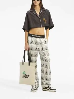 Palm Angels Logo-print Tote Bag - Neutrals