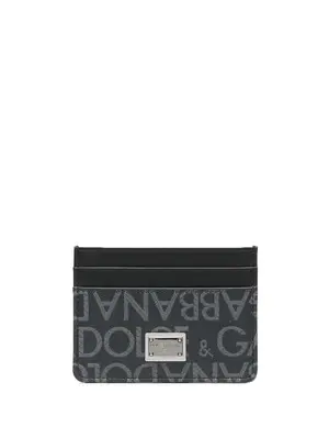 Dolce & Gabbana Logo Jacquard Card Holder - Black