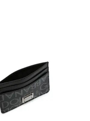 Dolce & Gabbana Logo Jacquard Card Holder - Black