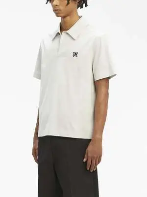 Palm Angels Monogram-embroidered Cotton Polo Shirt