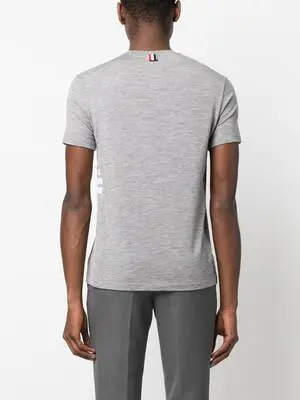Thom Browne 4-bar Wool T-shirt - Grey