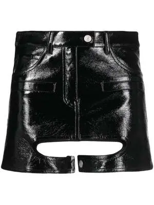 COURREGES Chaps Vinyl-effect Miniskirt