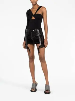 COURREGES Chaps Vinyl-effect Miniskirt