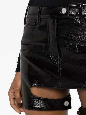 COURREGES Chaps Vinyl-effect Miniskirt