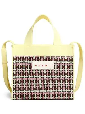 Marni Logo-appliqué Jacquard Tote Bag