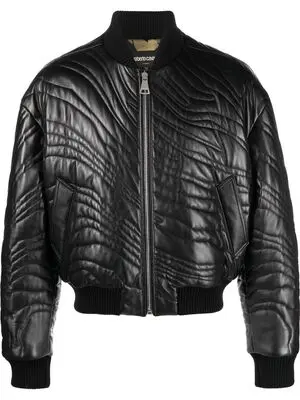 Roberto Cavalli Leather Bomber Jacket