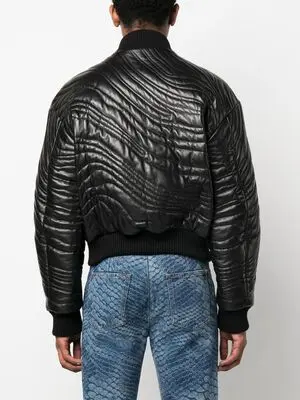 Roberto Cavalli Leather Bomber Jacket