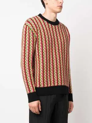 LANVIN Chevron-motif Jumper - Red