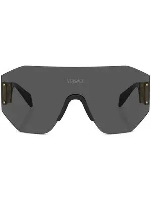 Versace Oversized Shield-frame Sunglasses - Black