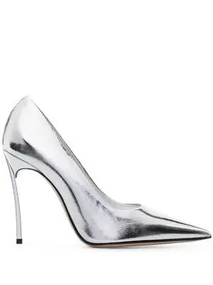 Casadei Super Blade Visione 100mm Metallic Pumps