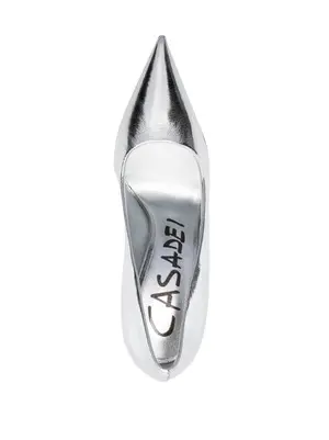 Casadei Super Blade Visione 100mm Metallic Pumps
