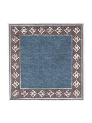 Brunello Cucinelli Silk Mix-print Scarf - Blue