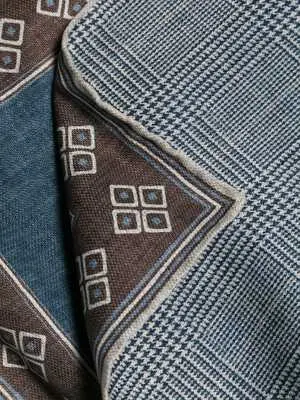 Brunello Cucinelli Silk Mix-print Scarf - Blue
