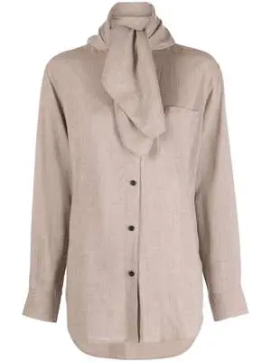 TOTEME Scarf-collar Button-down Shirt