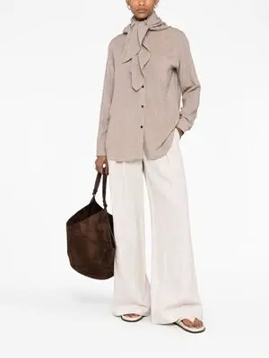 TOTEME Scarf-collar Button-down Shirt