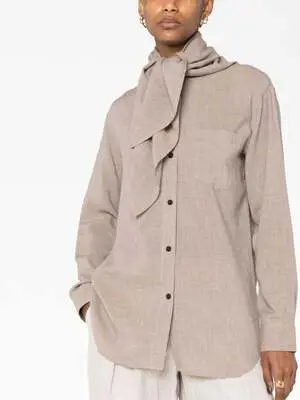 TOTEME Scarf-collar Button-down Shirt