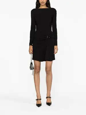Dsquared2 Logo Plaque Draped Dress