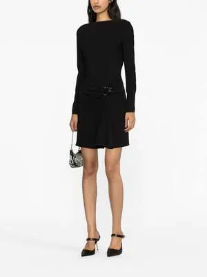 Dsquared2 Logo Plaque Draped Dress