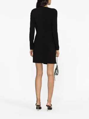 Dsquared2 Logo Plaque Draped Dress