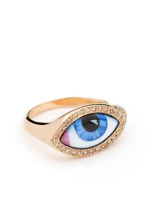 LITO FINE JEWELRY 14kt Rose Gold Diamond Chevaliére Ring