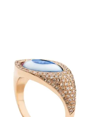 LITO FINE JEWELRY 14kt Rose Gold Diamond Chevaliére Ring