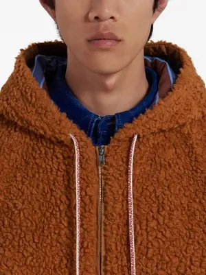 Marni Logo-drawstring Teddy Jacket